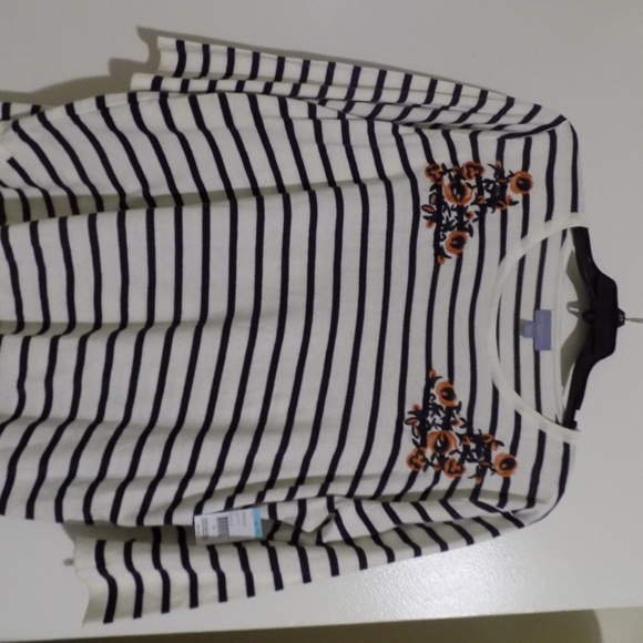 Laura Scott | Sweaters | Laura Scott 34 Sleeve Embellished Striped ...
